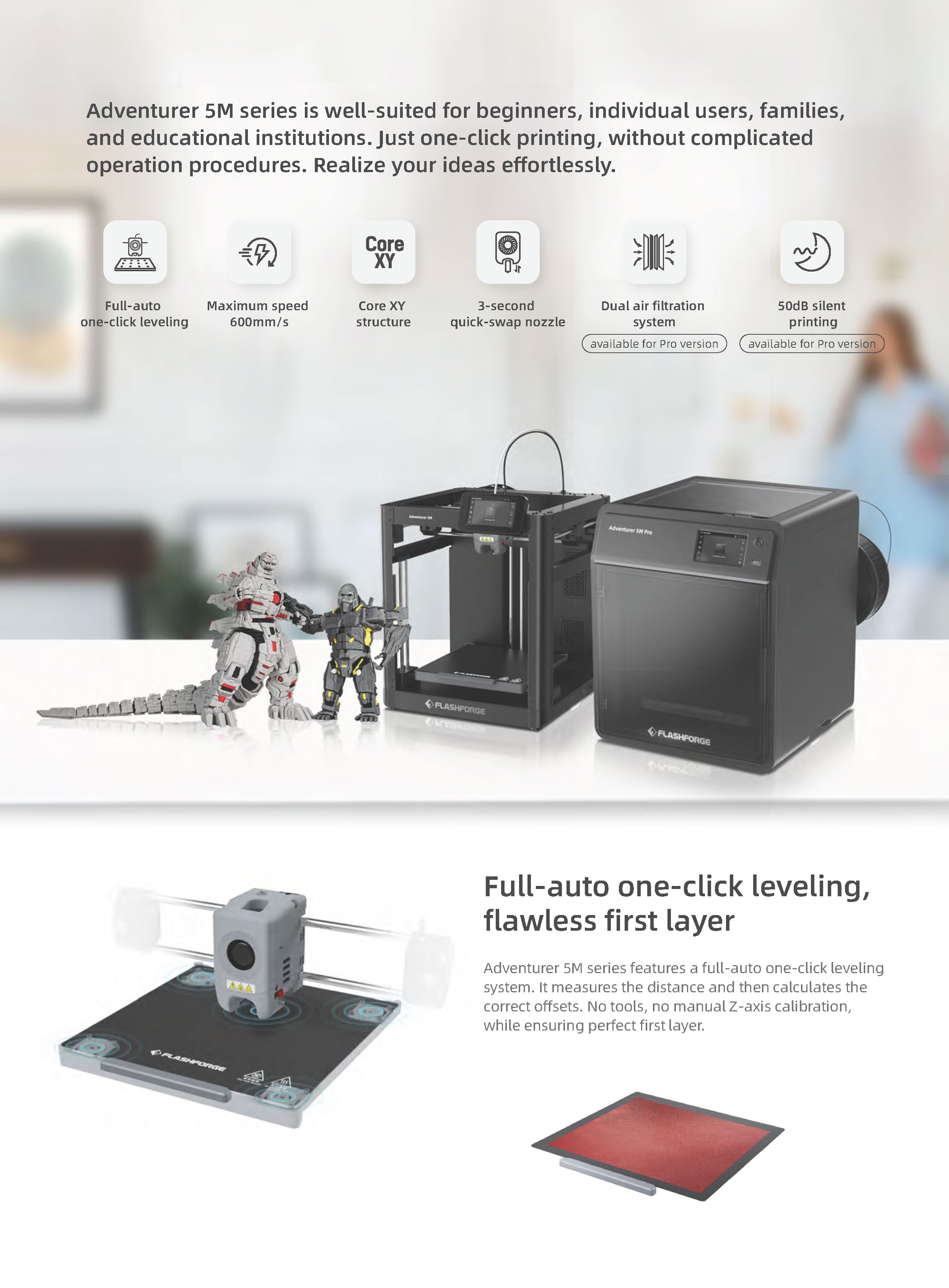 Flashforge Adventurer 5M Series 3D Printer | 3D Gadgets Malaysia